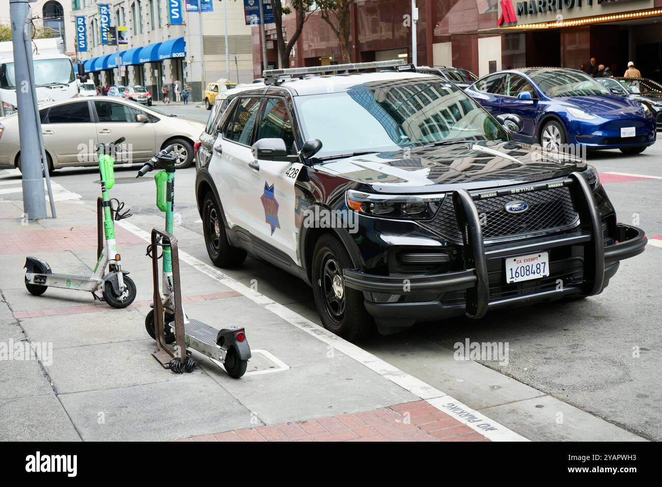Ford Police Interceptor Utility Vehicle 428 with two lime electric ...