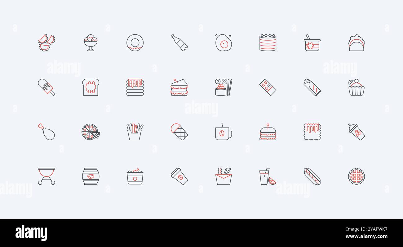 Fast food meals snacks Stock Vector Images - Alamy