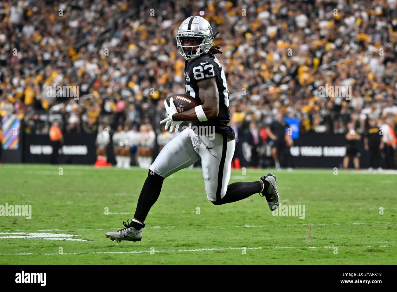 Las Vegas Raiders wide receiver Kristian Wilkerson (83) runs with the ...