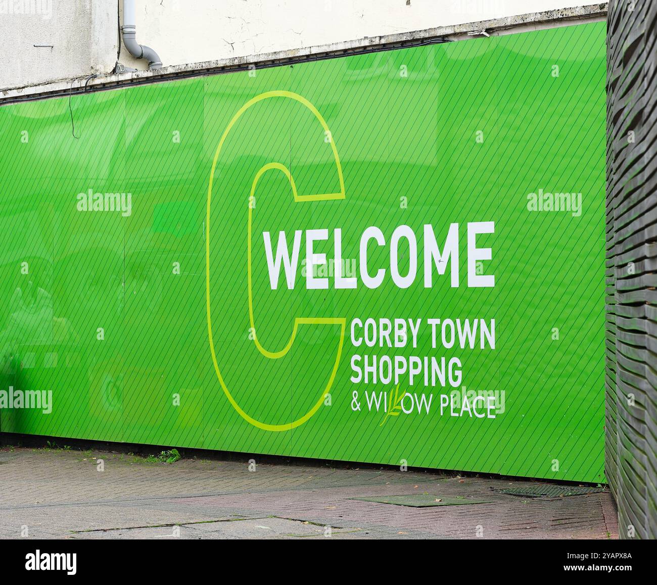 Welcome to Corby town shopping centre and Willow Place, England Stock ...
