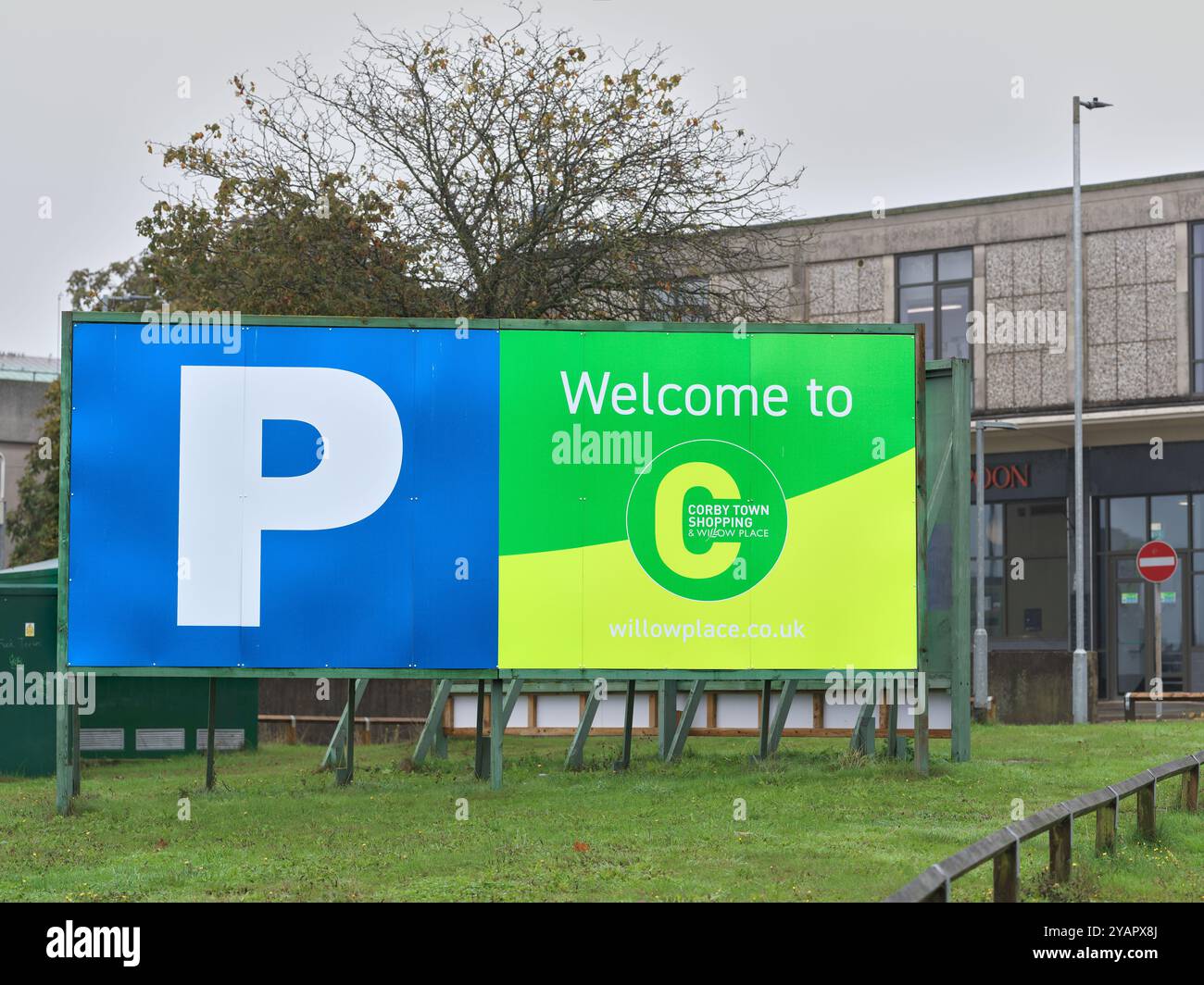Welcome to Corby town shopping centre and Willow Place, England Stock ...