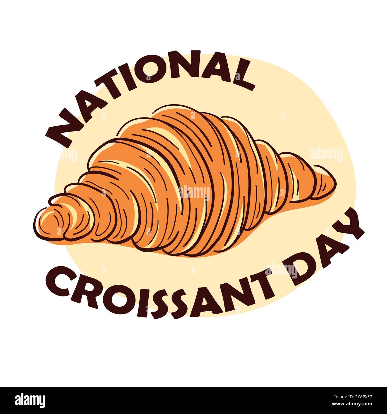 Banner with National Croissant Day text in January 30. Perfect for ...