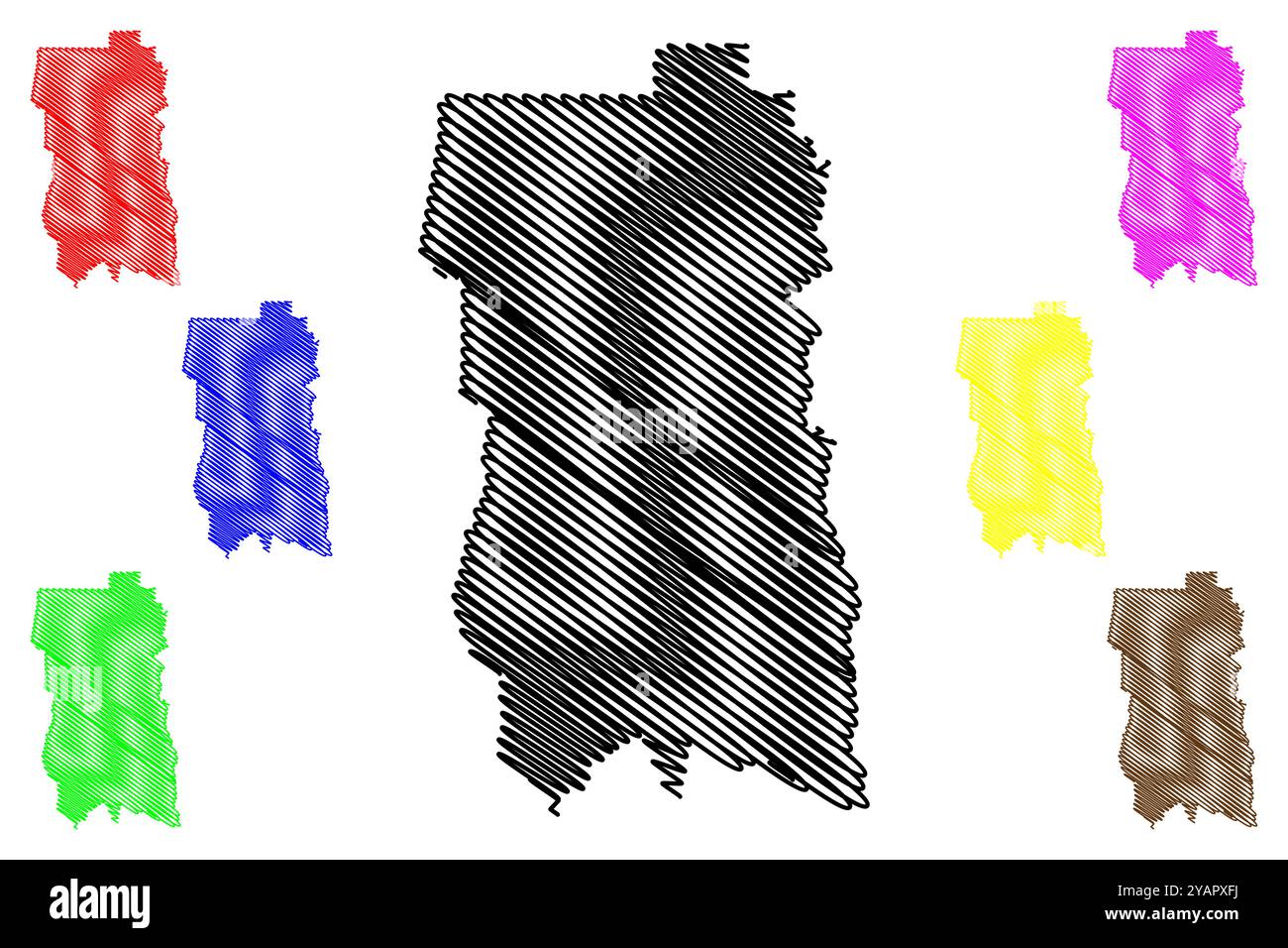 Benalla silhouette map hi-res stock photography and images - Alamy