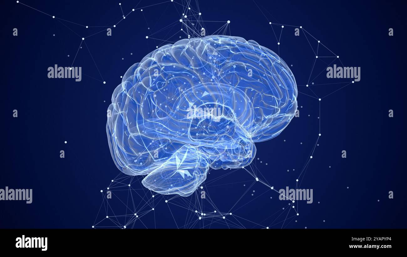 Artificial intelligence human brain animation hi-res stock photography ...