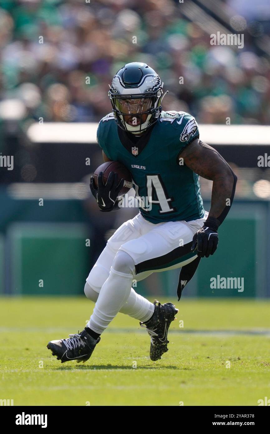 Philadelphia Eagles' Kenneth Gainwell in action during an NFL football game, Sunday, Oct. 13 ...