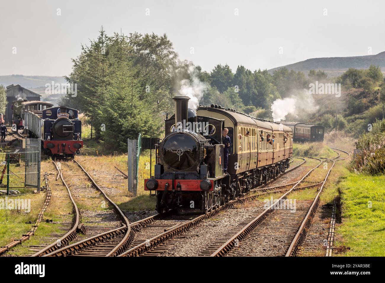 LNWR 'Coal Tank' 0-6-2T No. 1054 arrives at Furnace Sidings on the ...