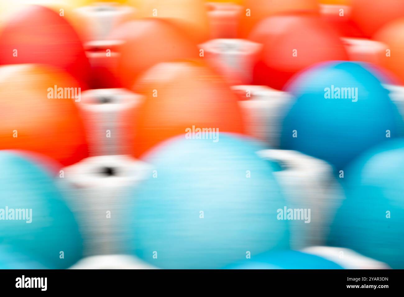Easter eggs in cardboard egg tray, intentional camera movement Stock ...