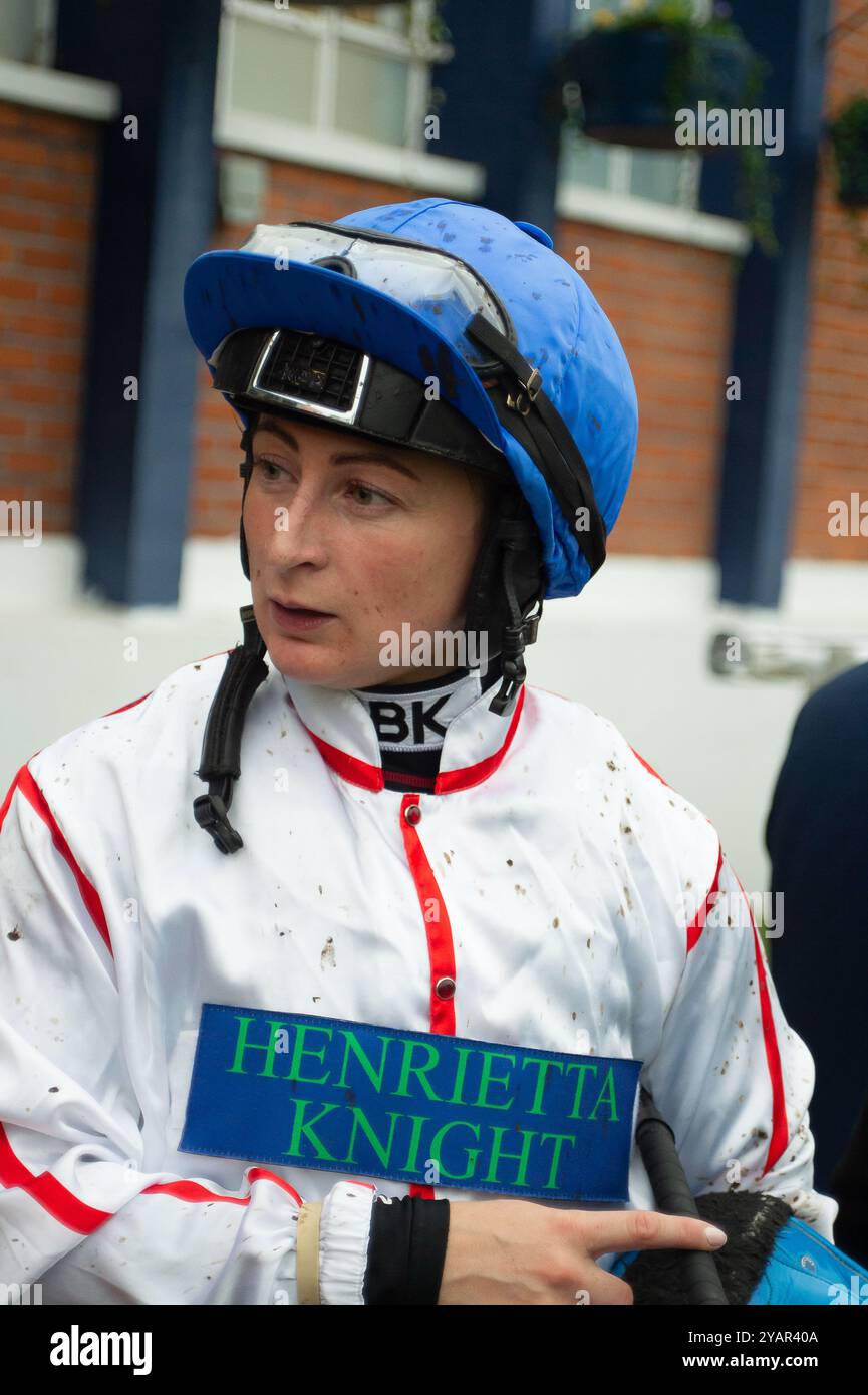 Windsor, Berkshire, UK. 14th October, 2024. Jockey Nicola Currie ...