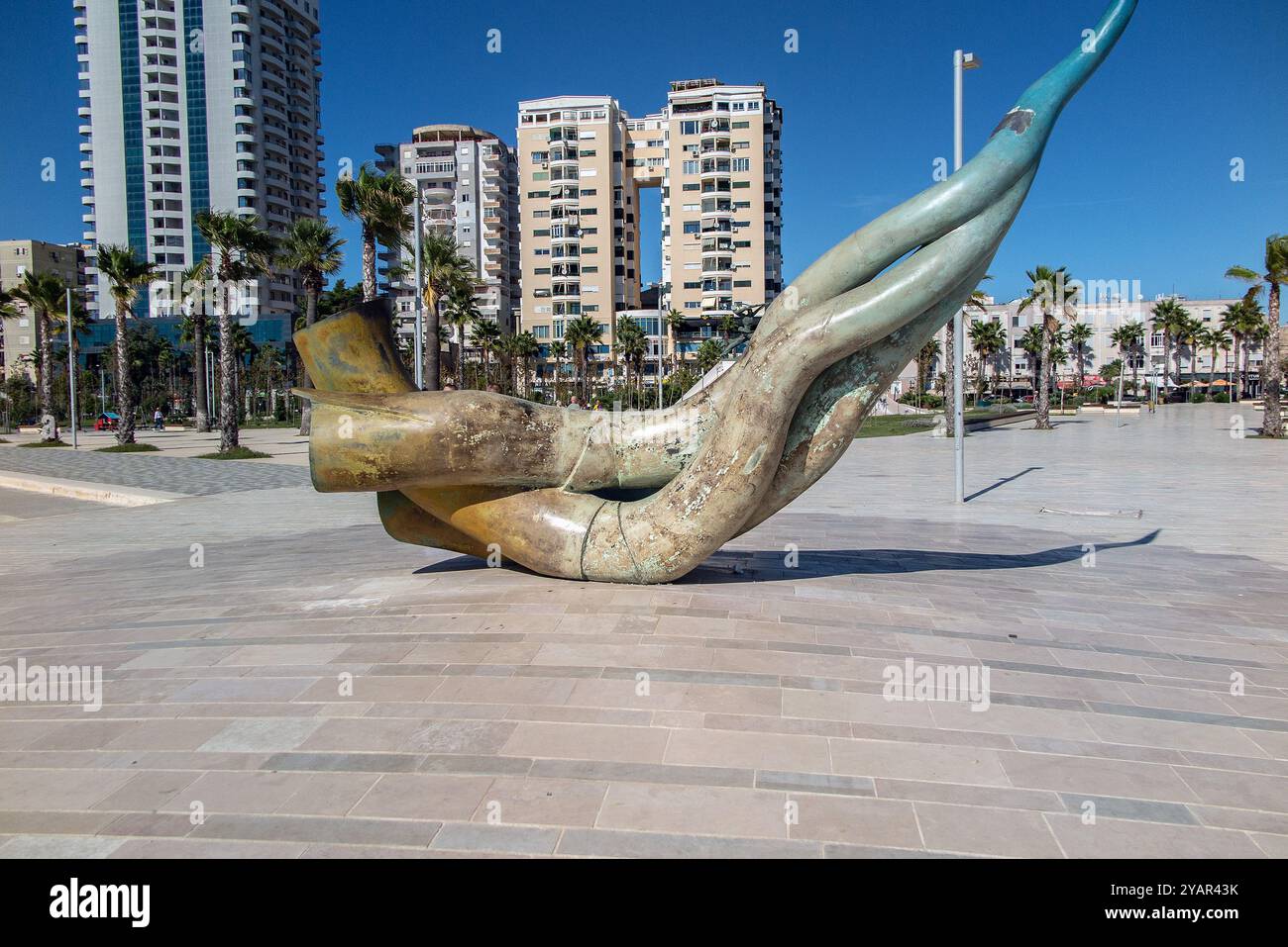 Modernistic sculpture by the sea, Durres, Albania Stock Photo - Alamy