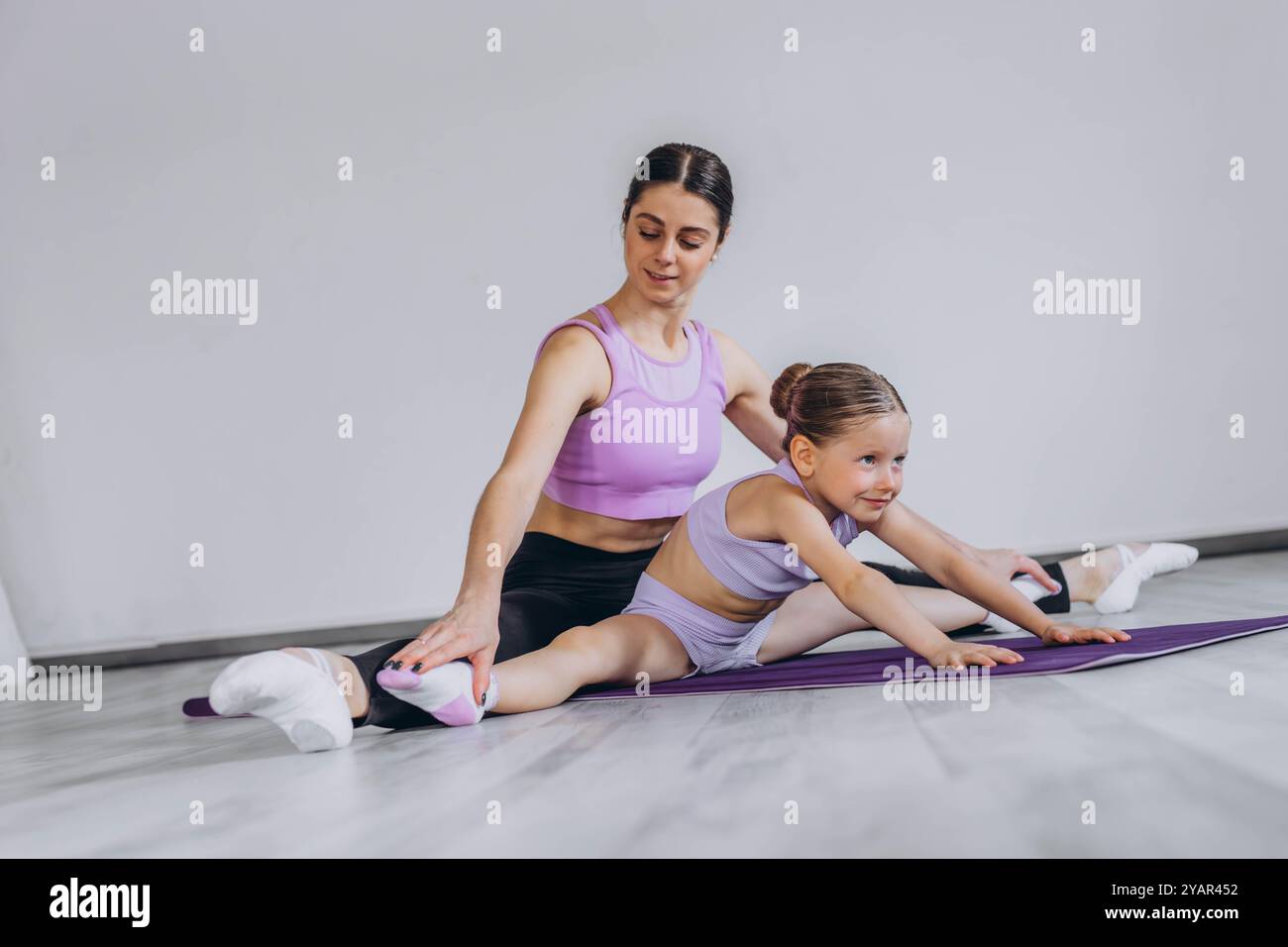 children's gymnastics and muscle stretching exercises. High quality photo Stock Photo - Alamy