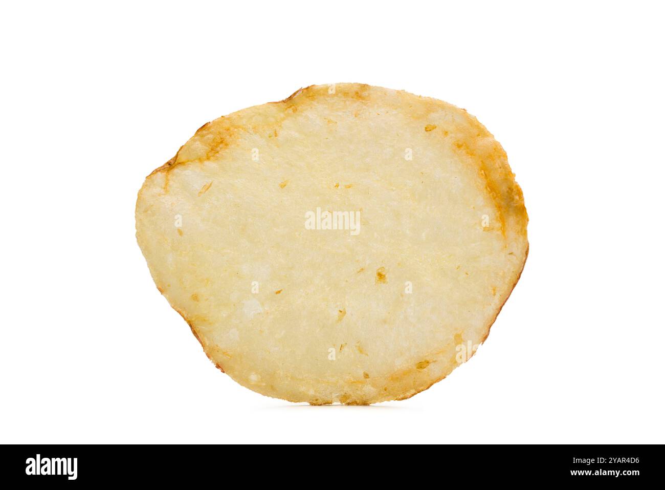 Close up of single potato chip on white background Stock Photo - Alamy
