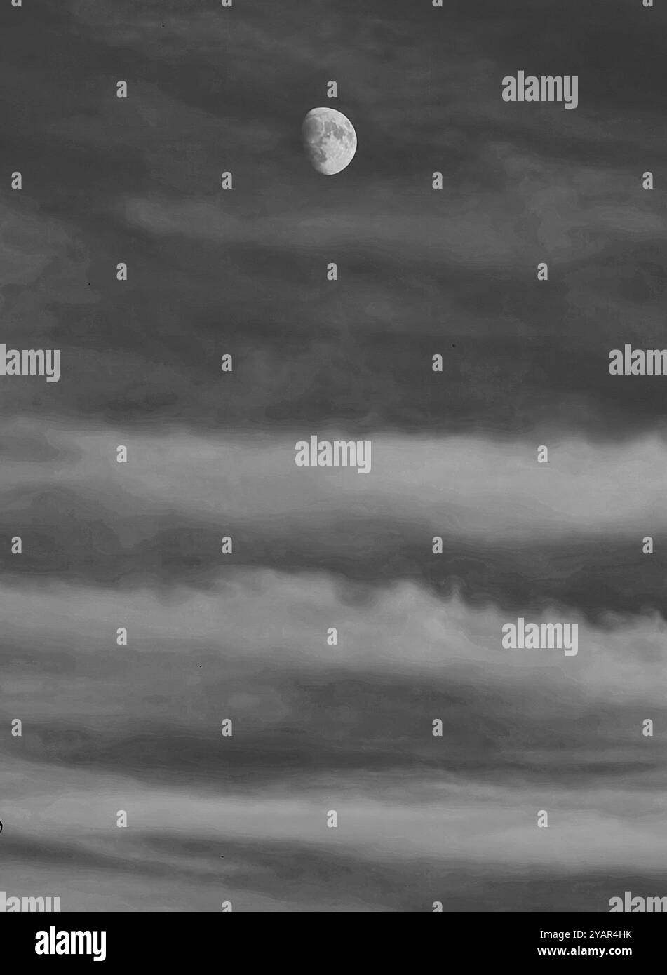 High in the Sky: Moon Phase as Earth’s Satellite with Clouds as Leading ...