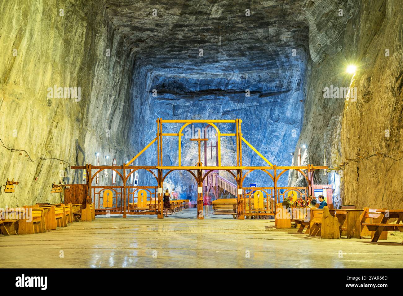 Chapel in the Praid Salt Mine, a tourist attraction in Praid (Parajd ...