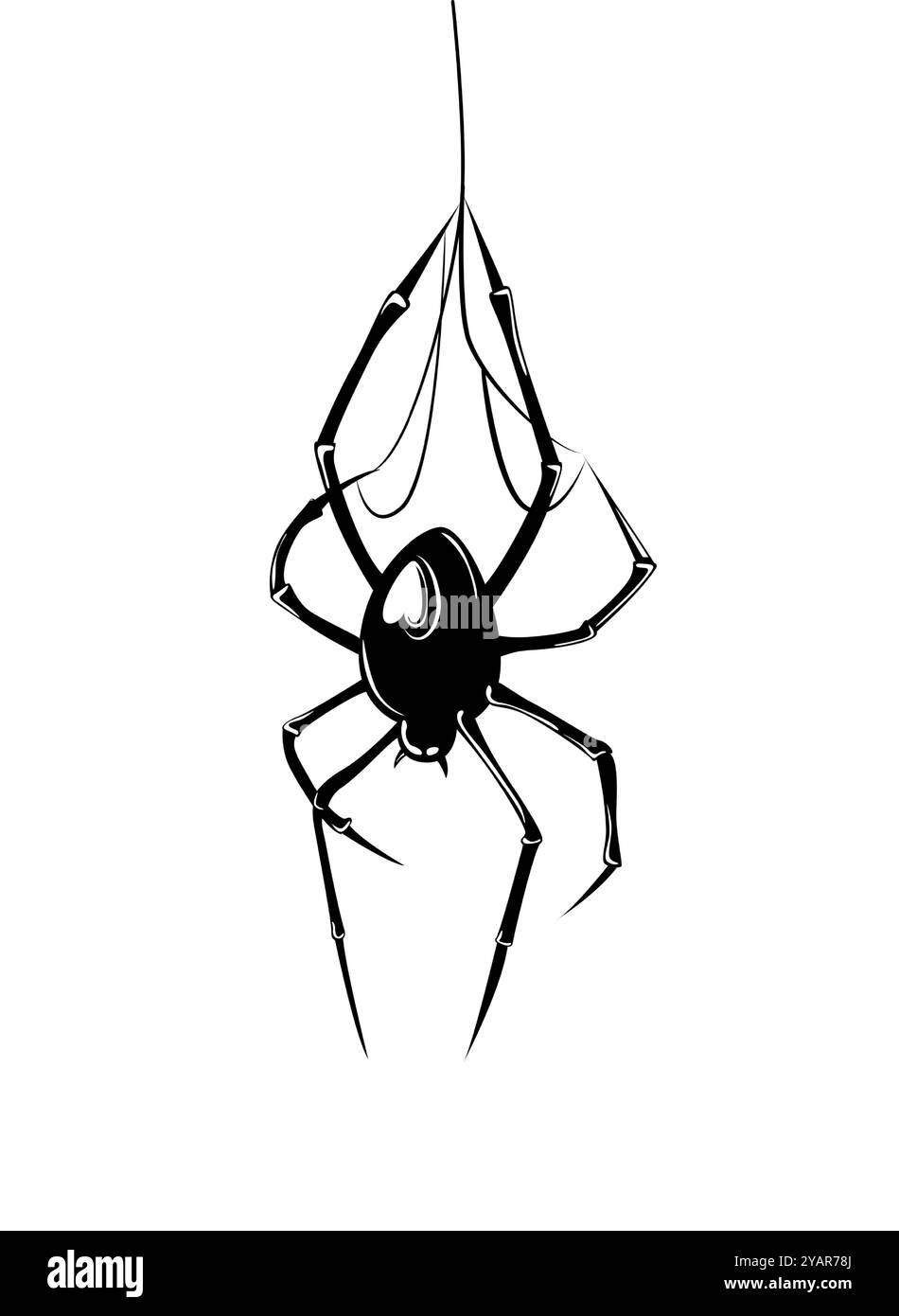 Black widow spider with a heart on its abdomen, criminal tattoo ...