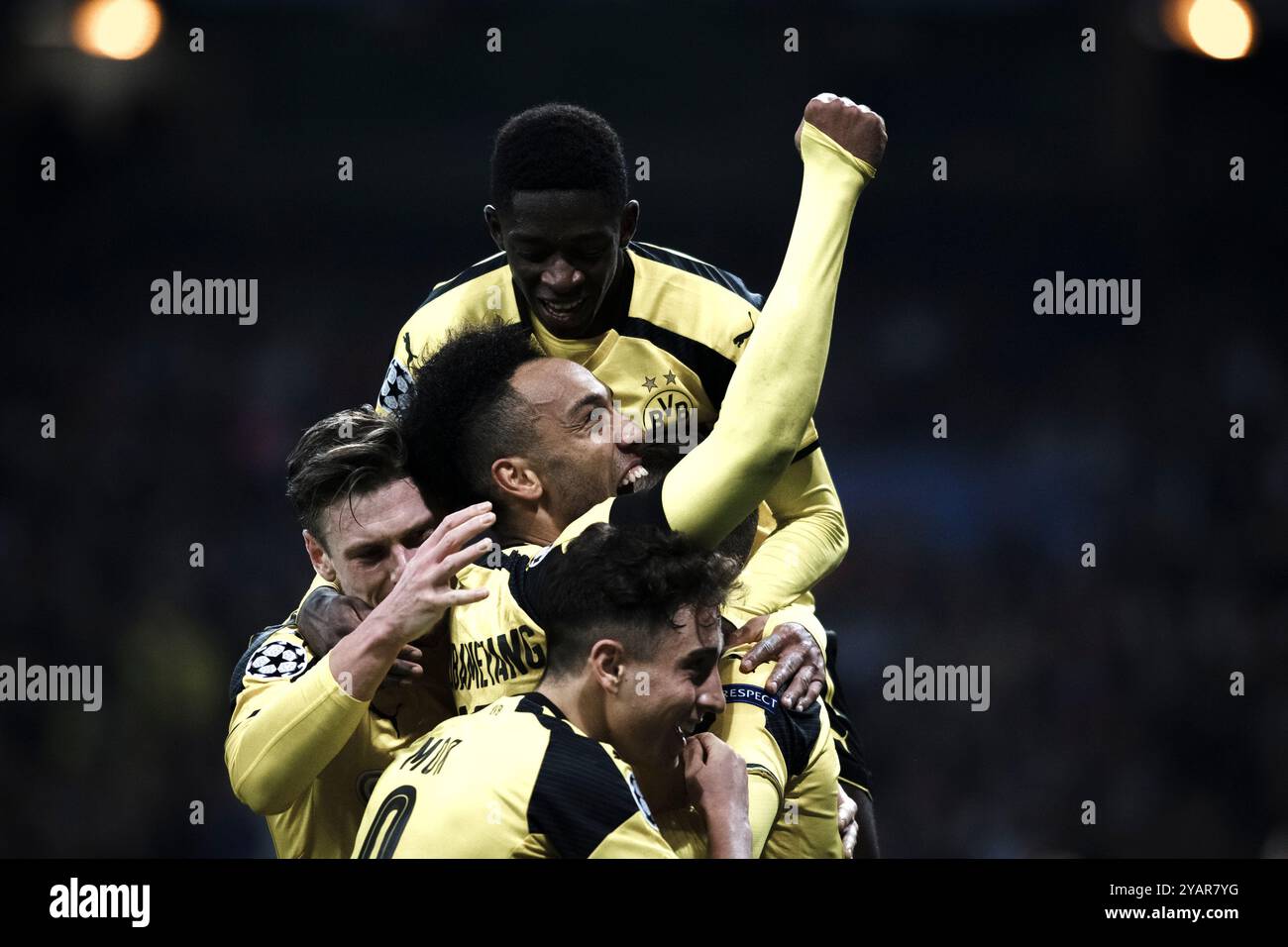 Spain, Madrid- December 7, 2016: players of Borussia Dortmund ...