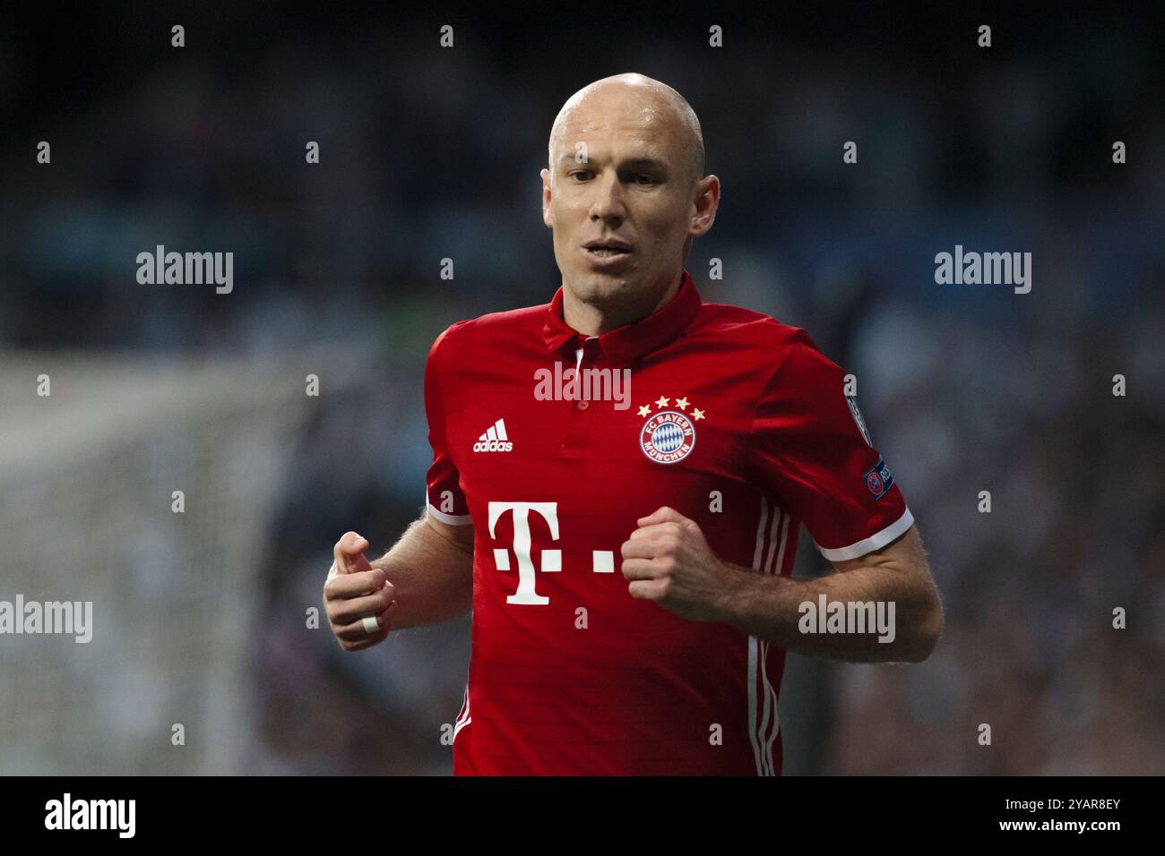 MADRID, SPAIN - APRIL 18:Arjen Robben of Bayern Munchen in action ...