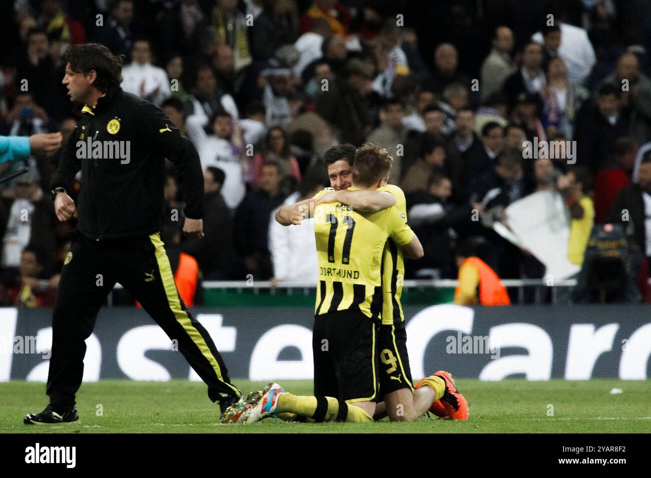 Spain, Madrid- April 30, 2013:Robert Lewandowski of Borussia Dortmund ...