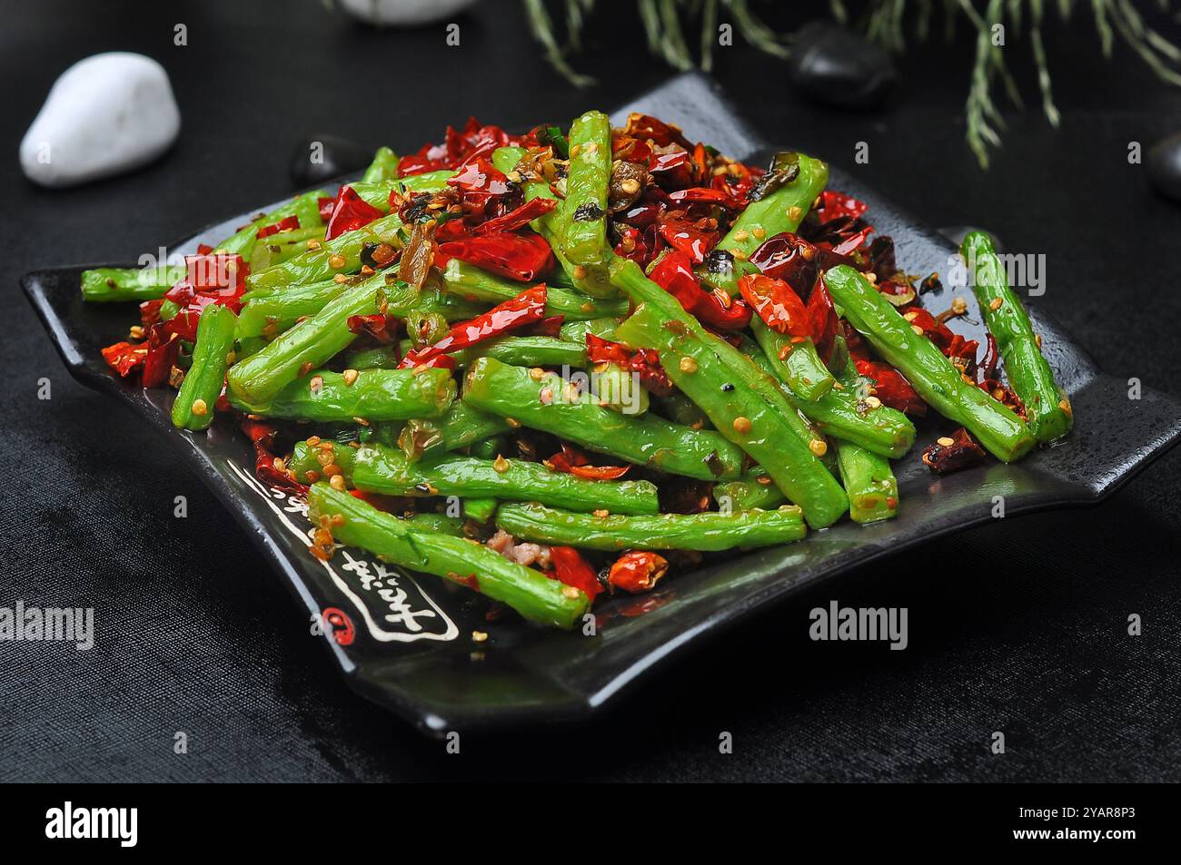 Stir Fried (Sautéed) STRING BEANS Prawns, Minced Pork, Chilli，Sautéed ...