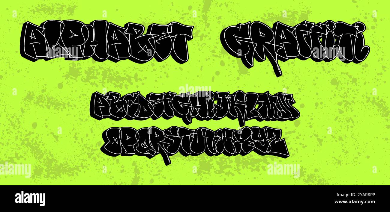 Graffiti font bold urban hi-res stock photography and images - Alamy