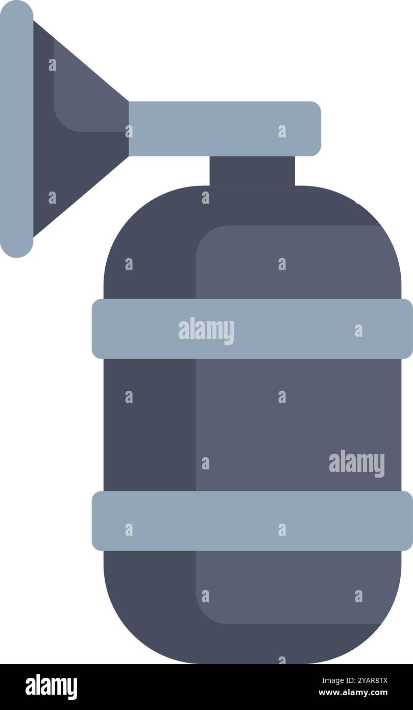 Oxygen tank icon in flat style representing medical equipment for ...