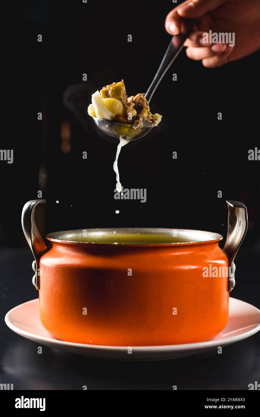 Pressure cooker steamed chicken soup Stock Photo - Alamy