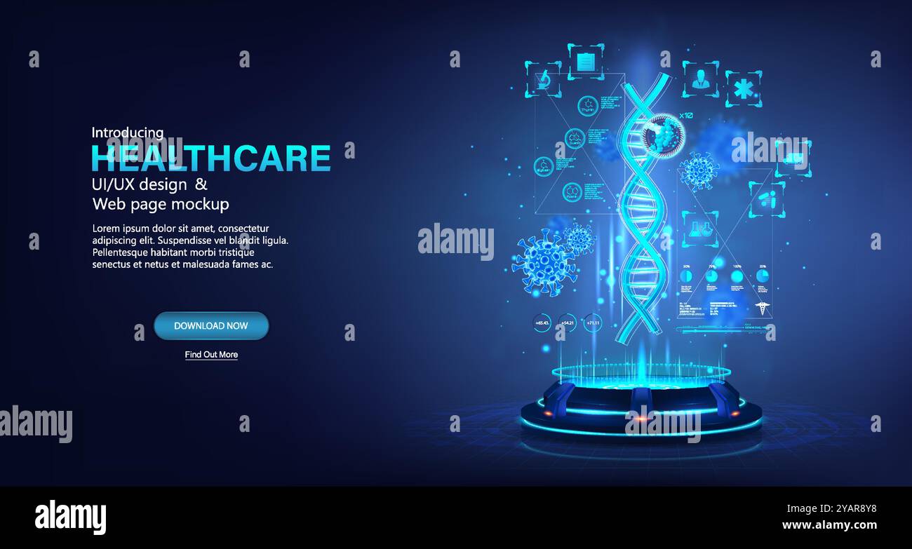 Medical examination DNA molecule, biological information, genetic code ...