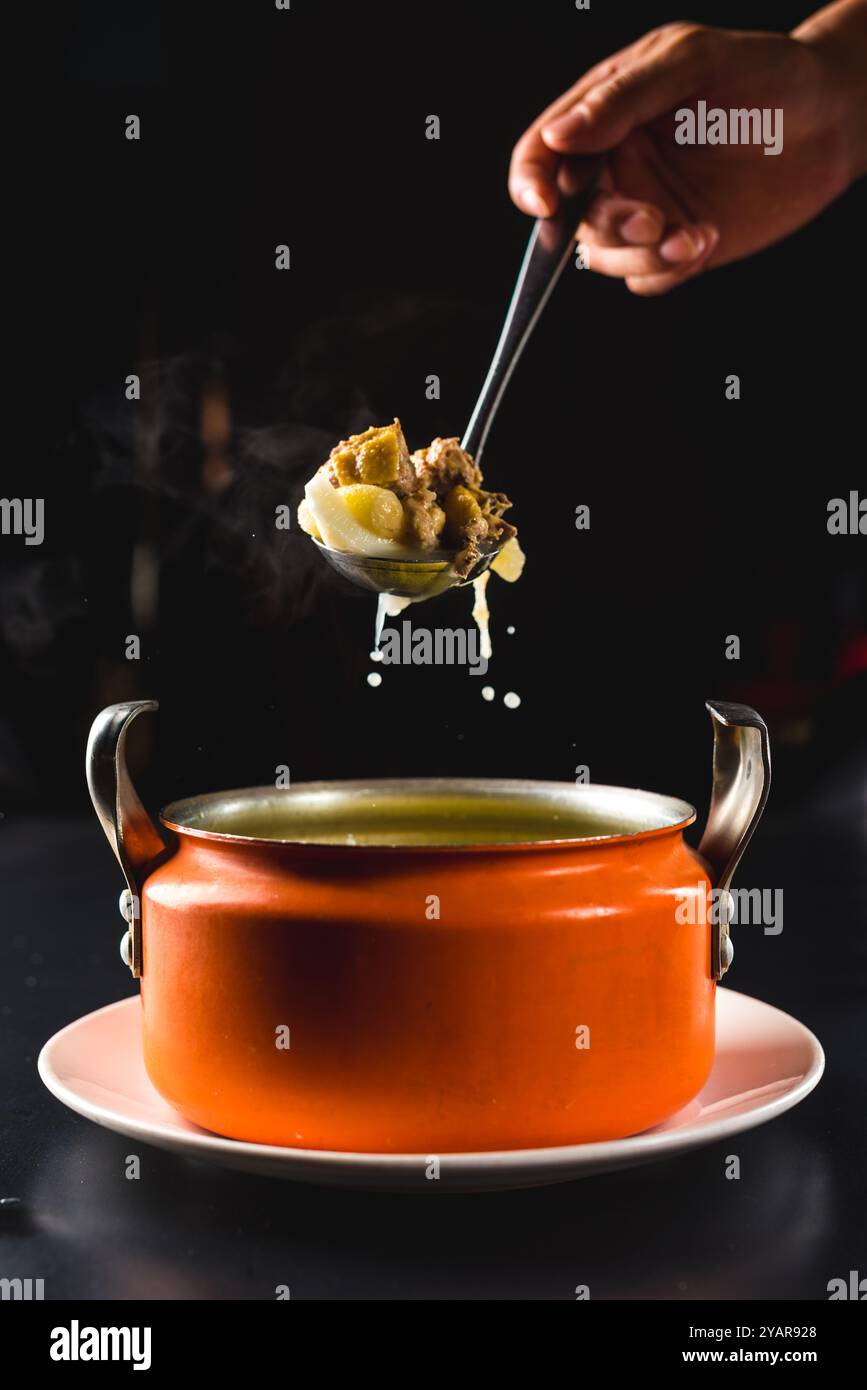 Pressure cooker steamed chicken soup Stock Photo - Alamy