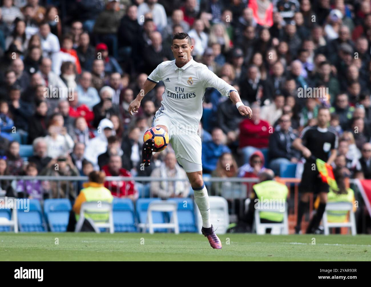 MADRID, SPAIN - NOVEMBER 6:Cristiano Ronaldo of Real Madrid in action ...