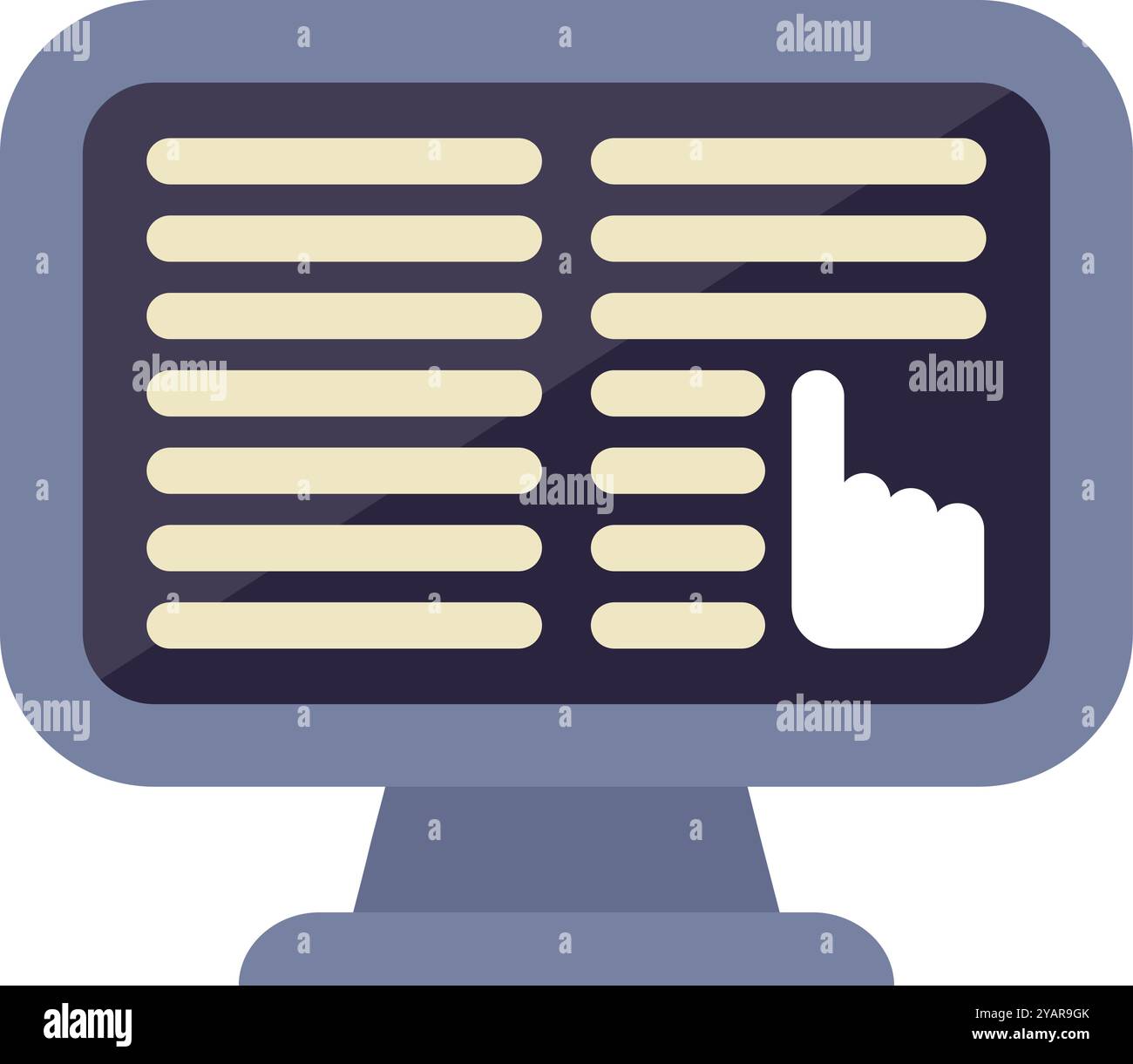 Illustration of a computer screen displaying an online survey and a ...