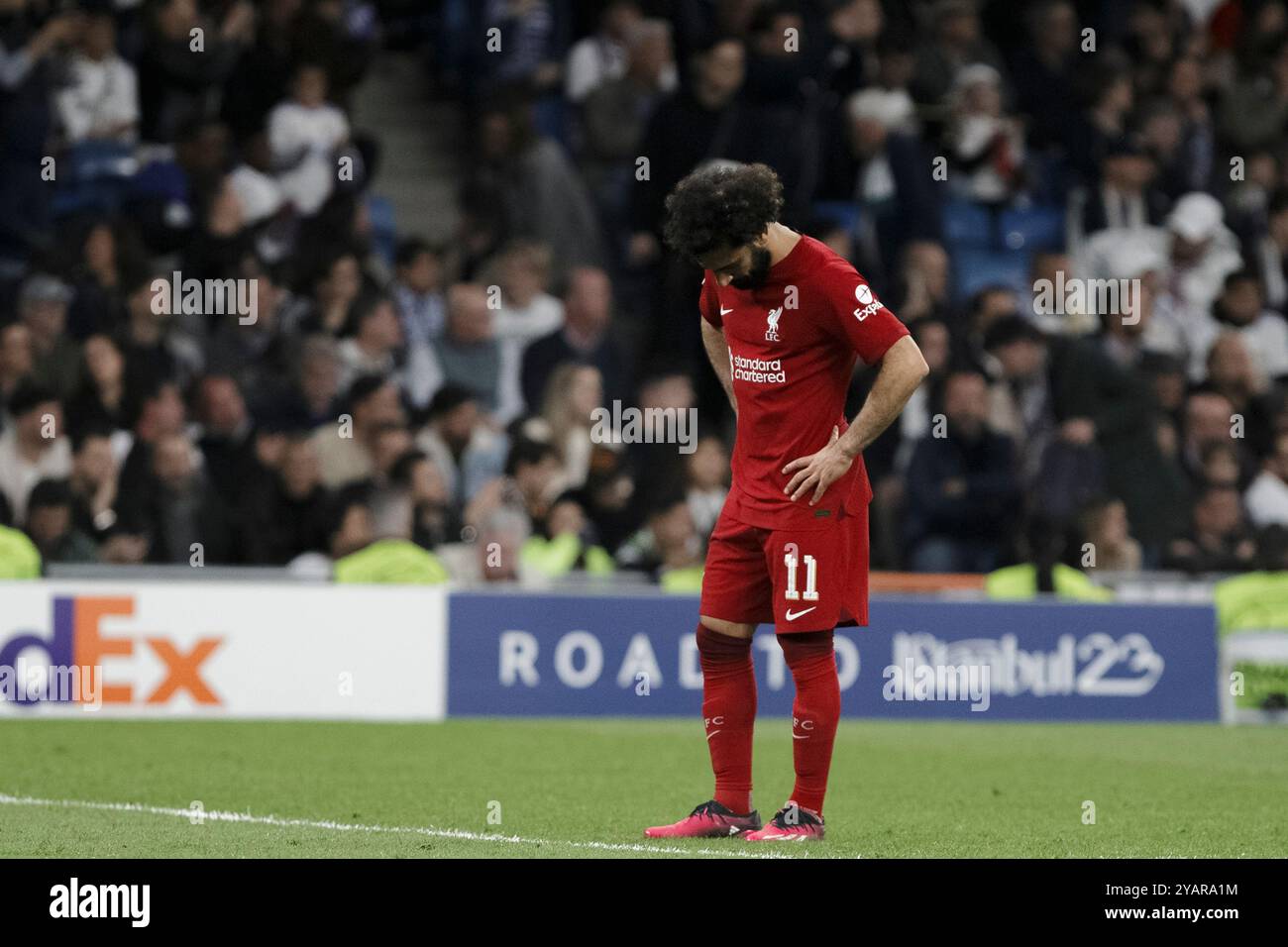 MADRID, SPAIN - March 15: Mohamed Salah of Liverpool during the UEFA ...