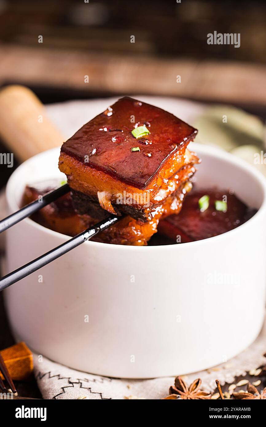 Braised Pork Belly, Shandong cuisine,Hakka braised pork belly, dongpo ...