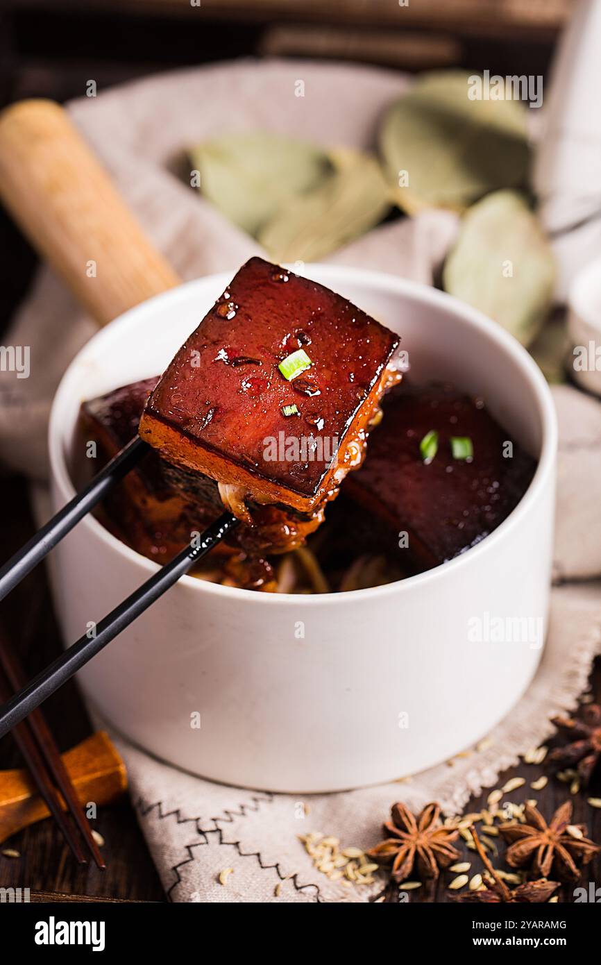 Braised Pork Belly, Shandong cuisine,Hakka braised pork belly, dongpo ...