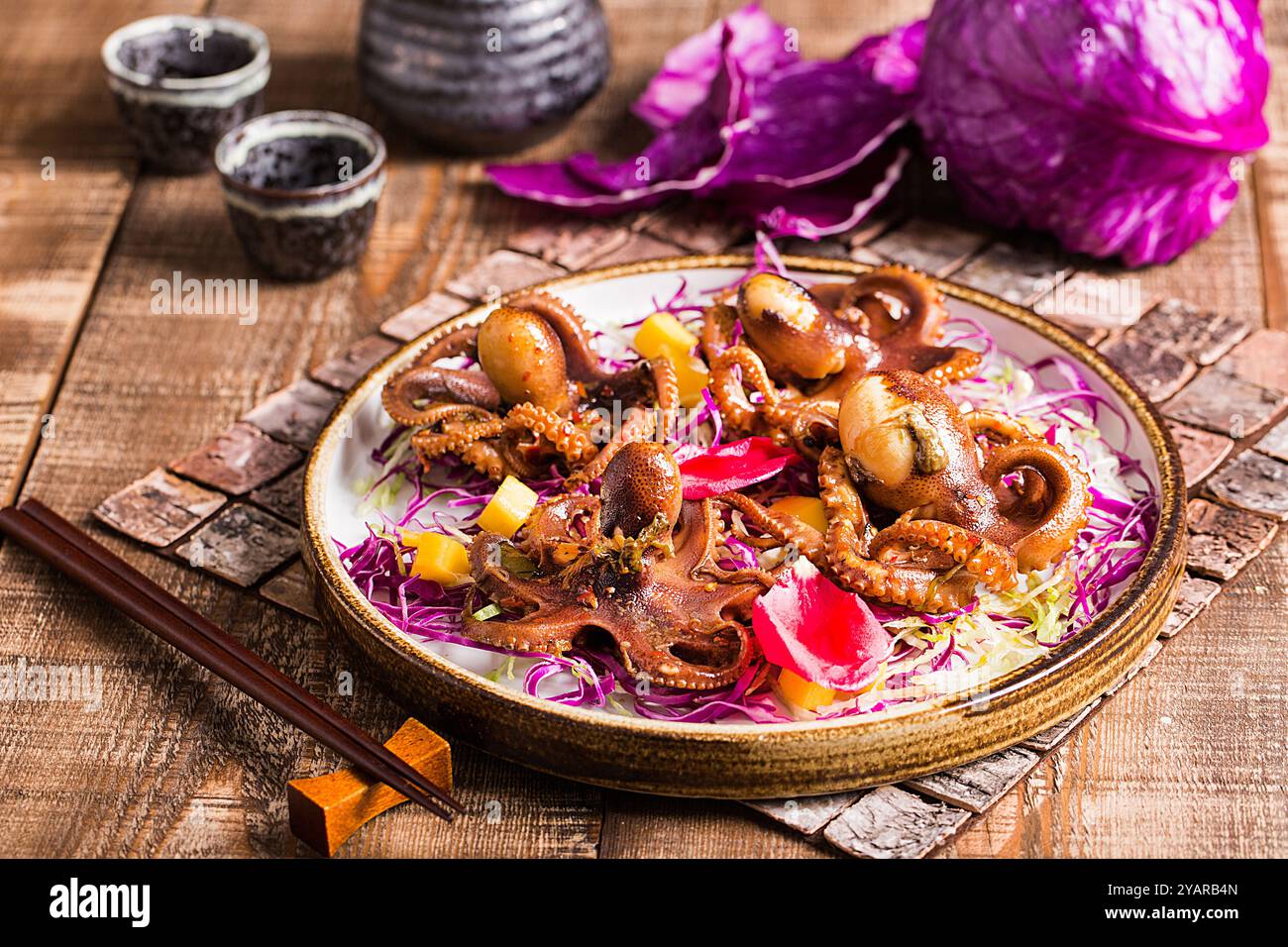 Crispy Deep fried baby Squid with Spicy Salt Stock Photo - Alamy