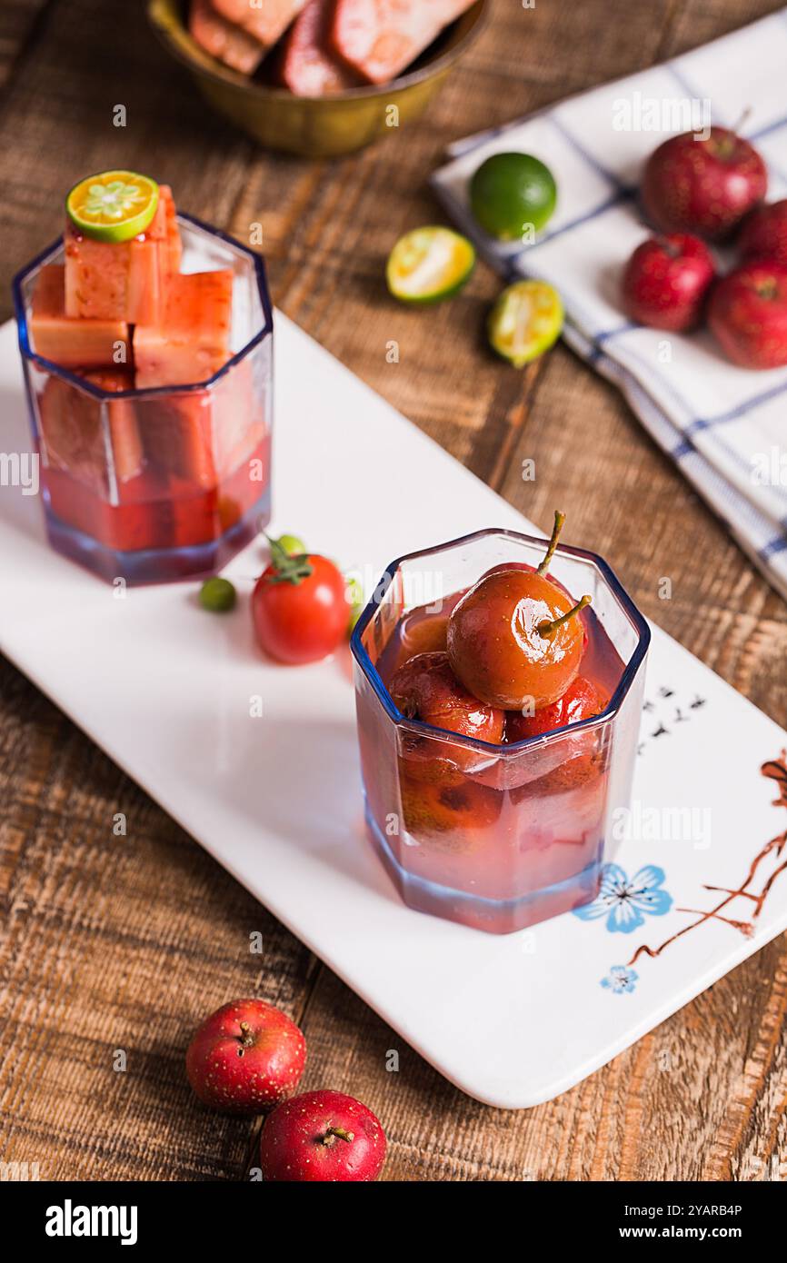 Hawthorn jelly, Haw jelly, dessert Stock Photo - Alamy