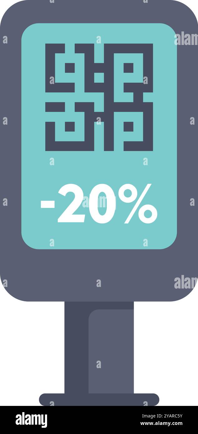 Digital city lightbox displaying a qr code and offering a discount ...