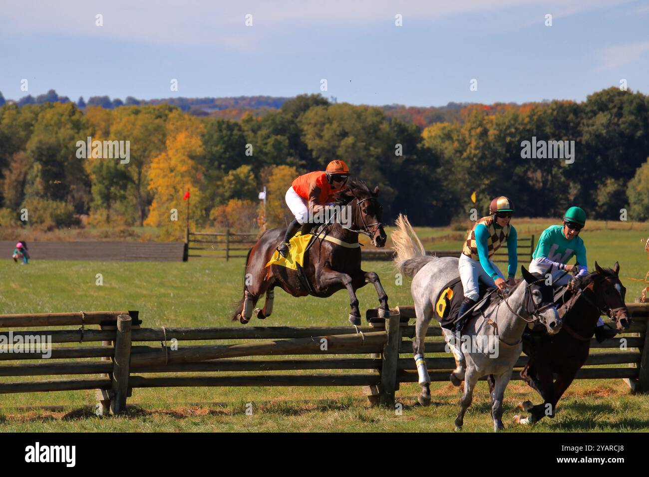 Geneseo, NY, USA - October 12th 2024 - Horse and Rider Clear A Jump ...