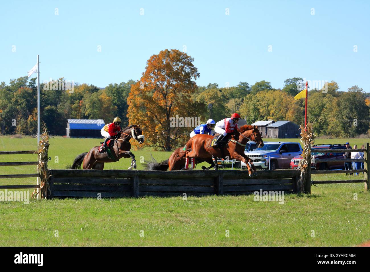 Geneseo, NY, USA - October 12th 2024 - Horse and Rider Clear A Jump ...