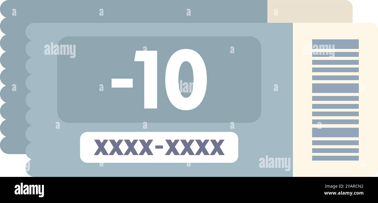 Two blue raffle tickets are lying flat with the winning number ten ...