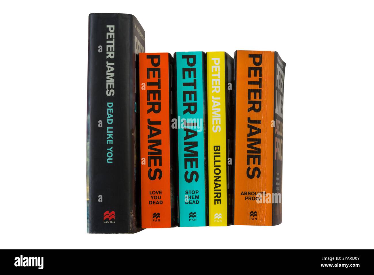 Selection of Peter James books showing spines of Dead Like You, Love ...