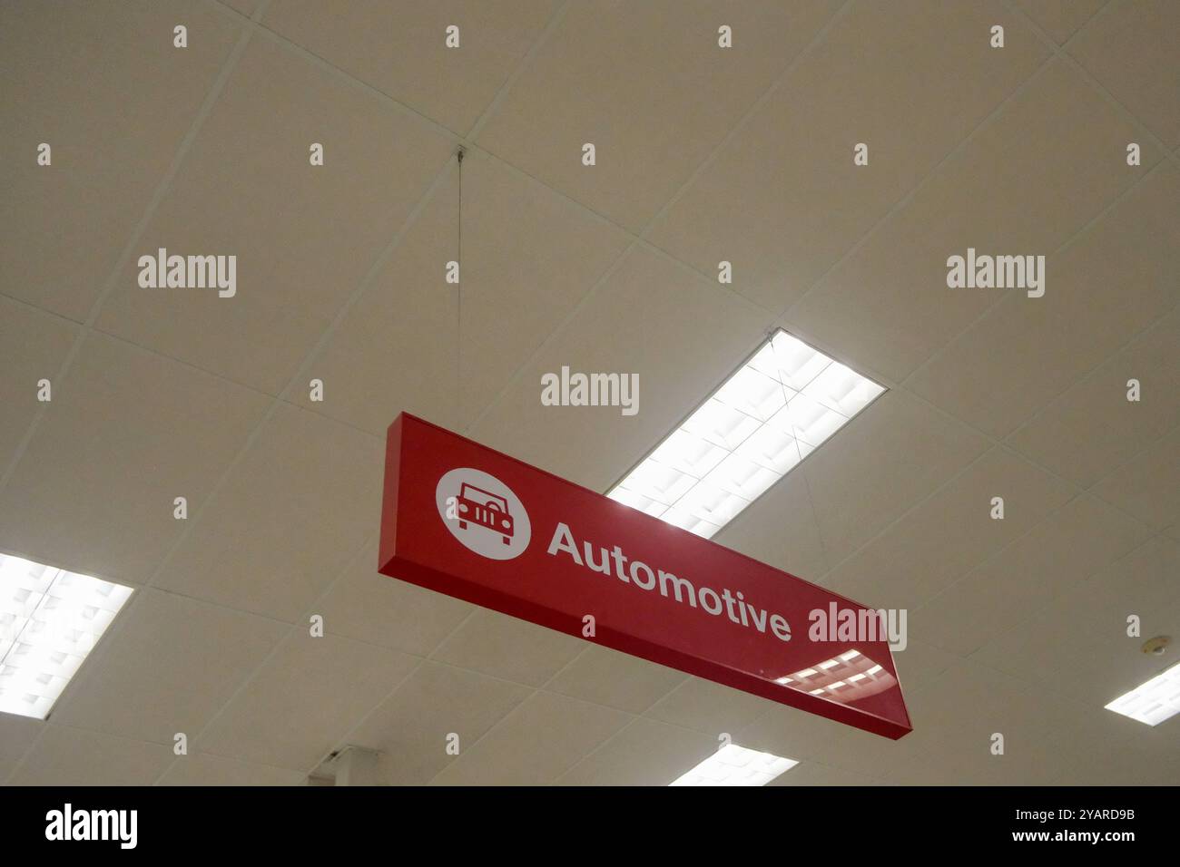 Tampa, FL, USA - 6 Oct 2024 - Automotive signage in a Target retail ...