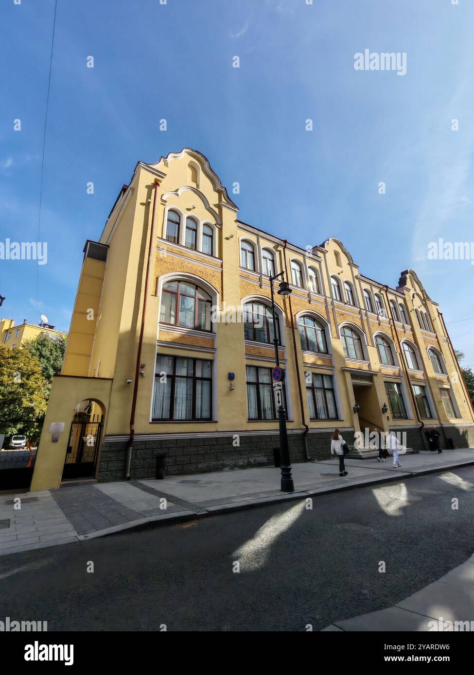 tall, elegant building with a combination of classical and modern ...