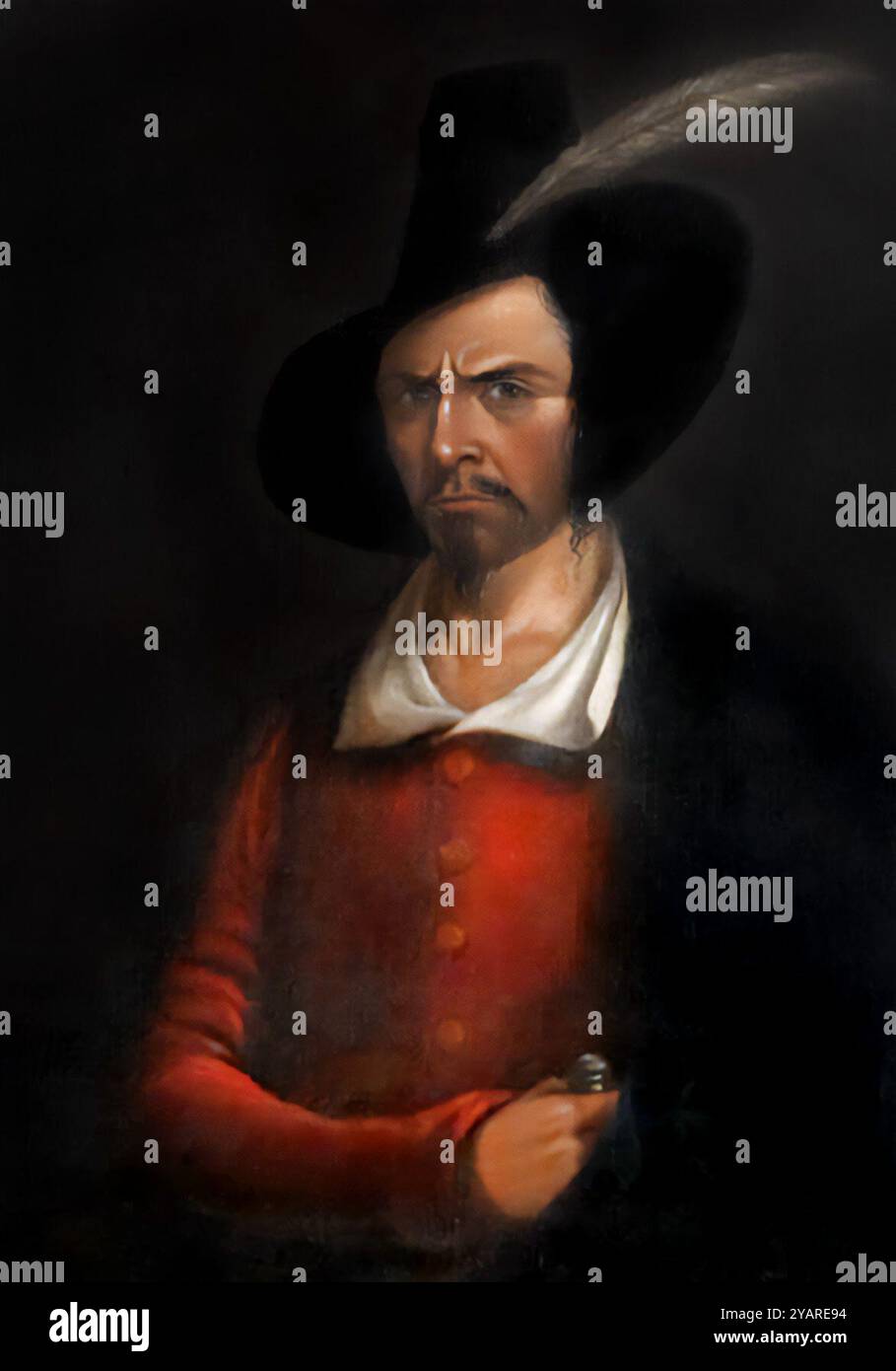 Jean Lafitte. Portrait presumed to be of the French pirate, Jean ...