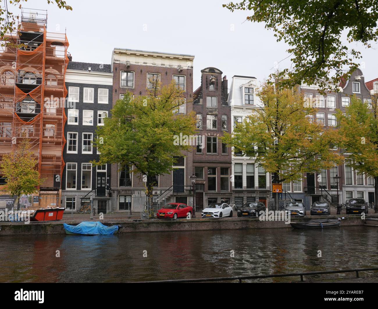 Amsterdam, North Holland, The Netherlands, October 2th, 2024: Canal ...