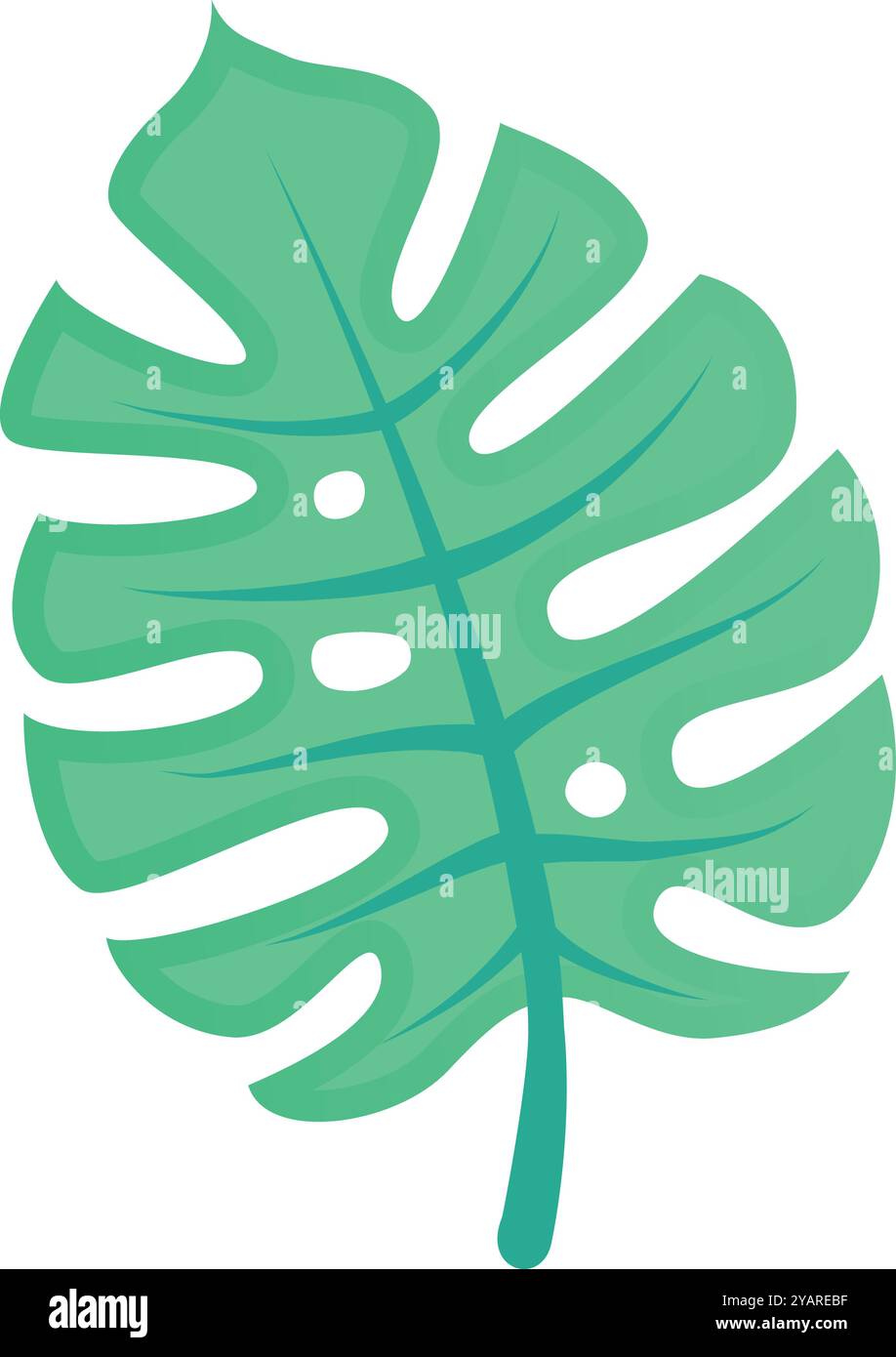 Green leaf on a white background symbolizes nature peace and summer ...