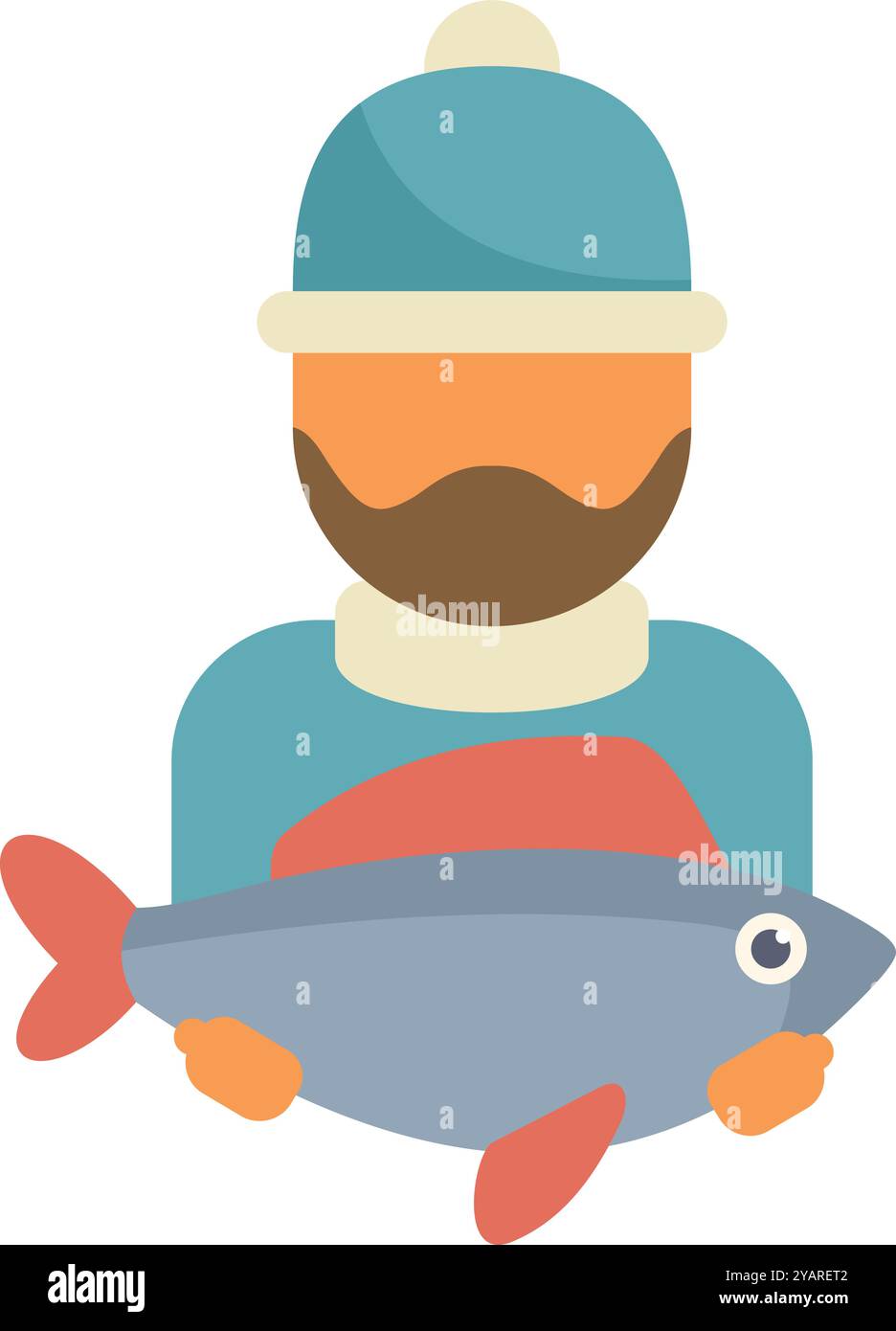 Fisherman wearing red Stock Vector Images - Alamy