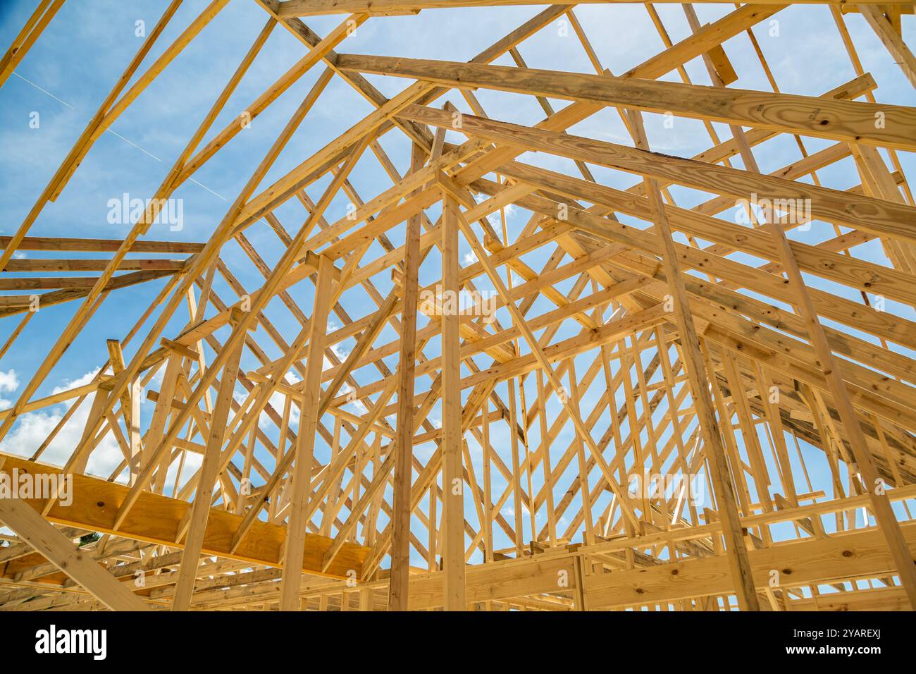 New home construction with wood framing near Hattiesburg, Mississippi ...