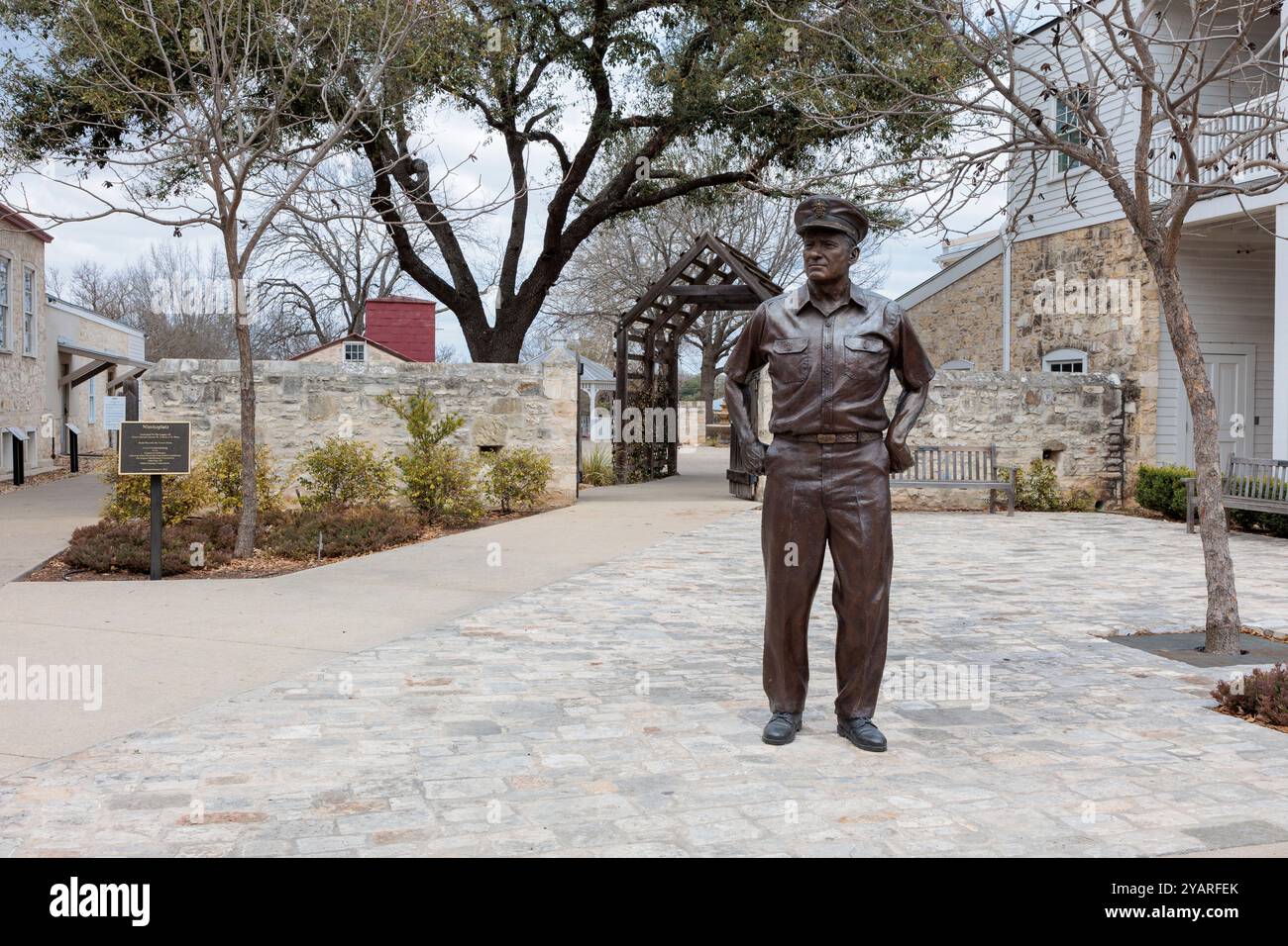 Bronze sculpture of Admiral Chester W. Nimitz by artist Rip Caswell at ...