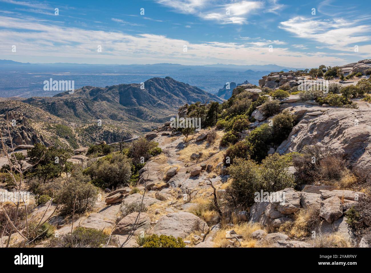 Windy Point Vista offers a view of Tucson from the Catalina Mountains ...