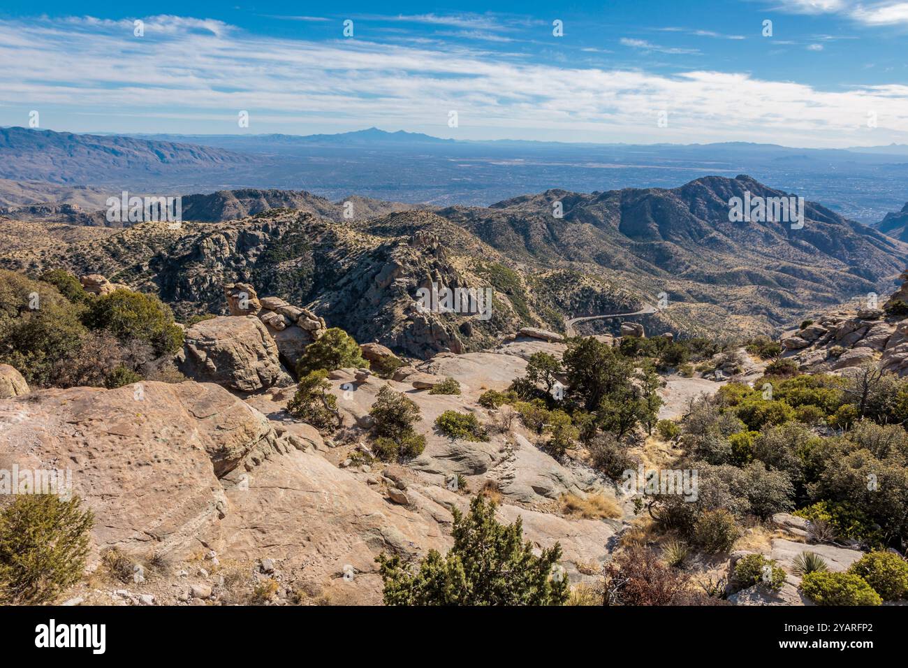 Windy Point Vista offers a view of Tucson from the Catalina Mountains ...