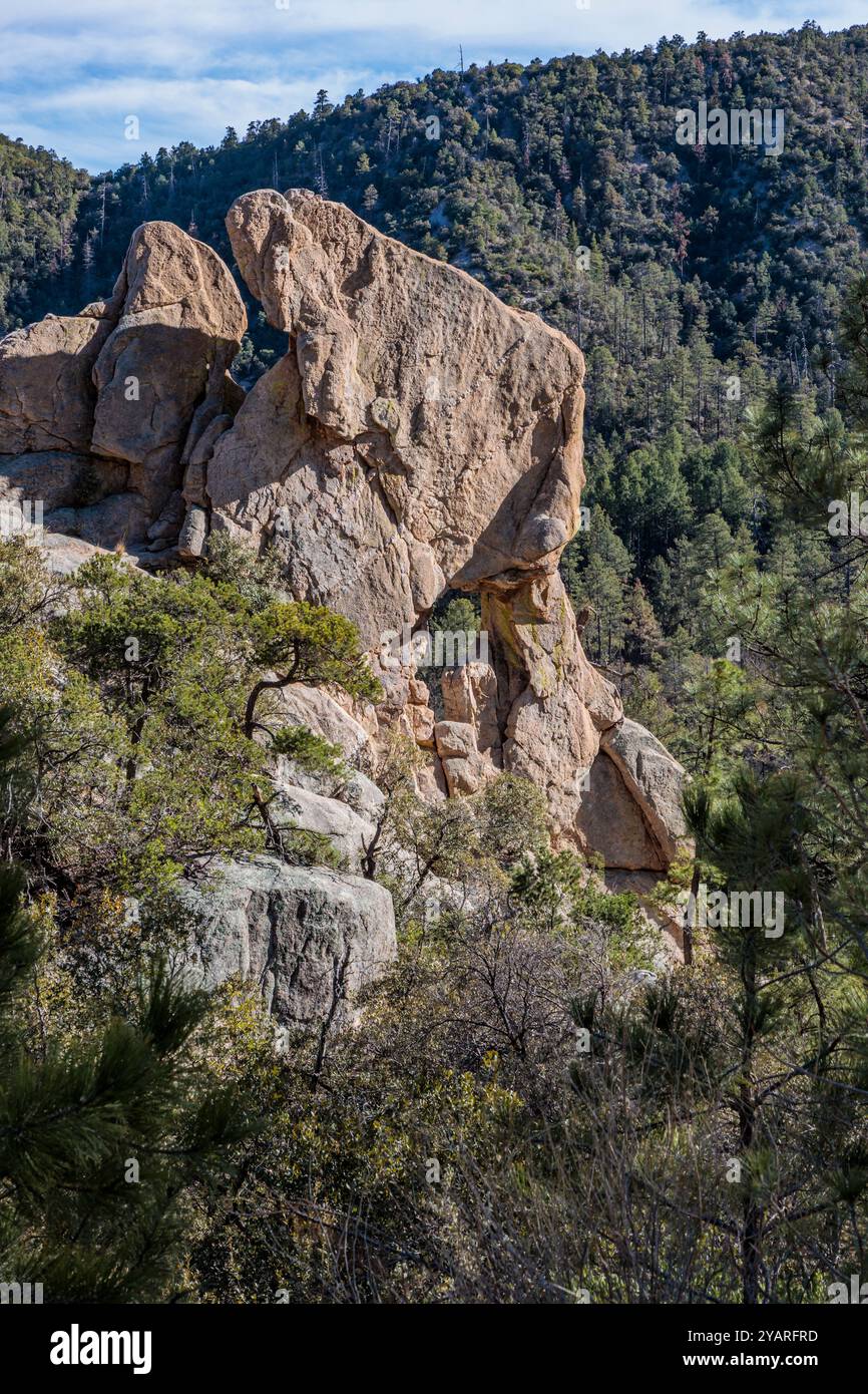 Rock formation in the Santa Catalina Mountains near Tucson, Arizona ...